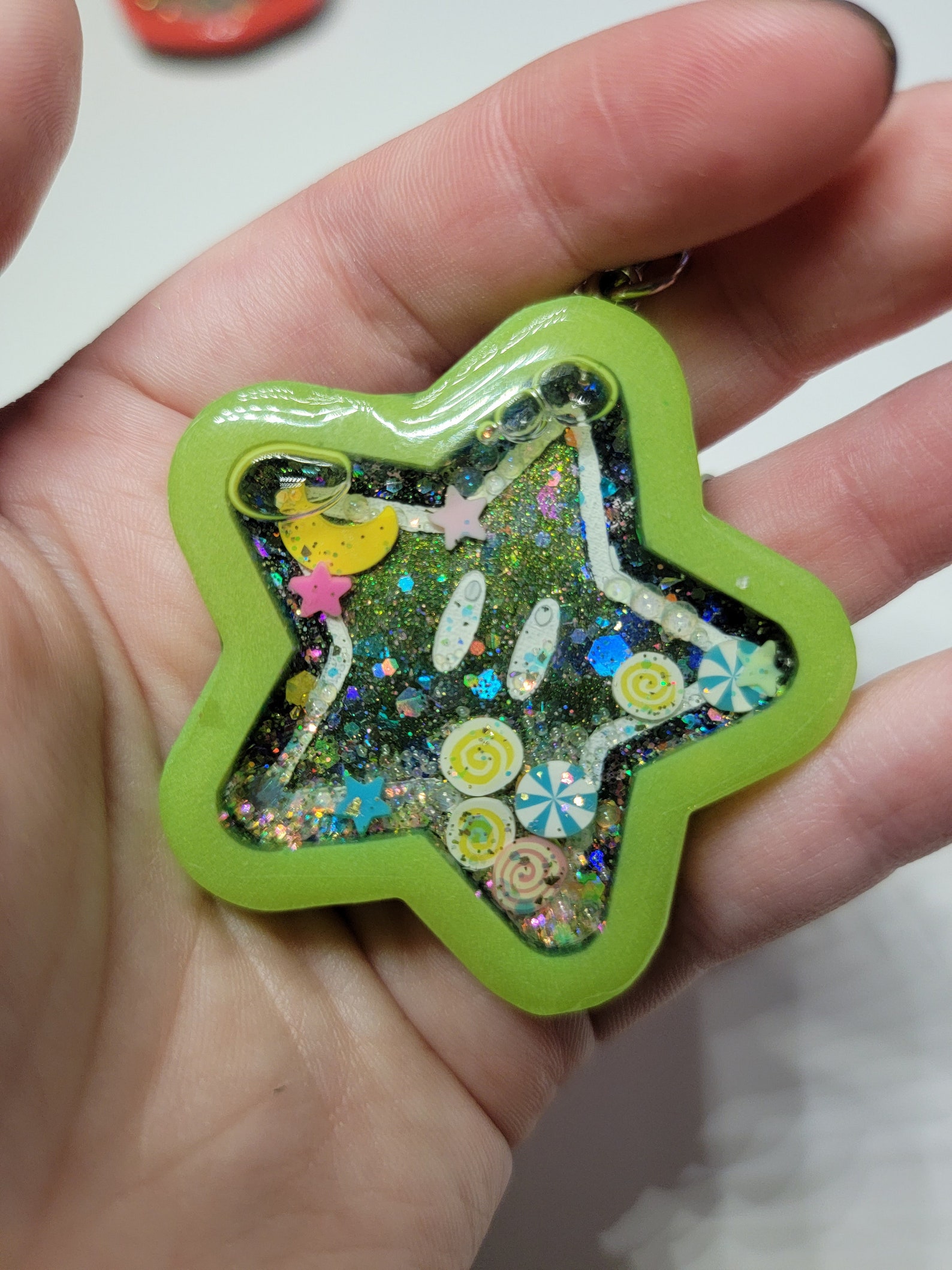 Glow in the Dark Invincibility Star Shaker Keychain Large - Etsy