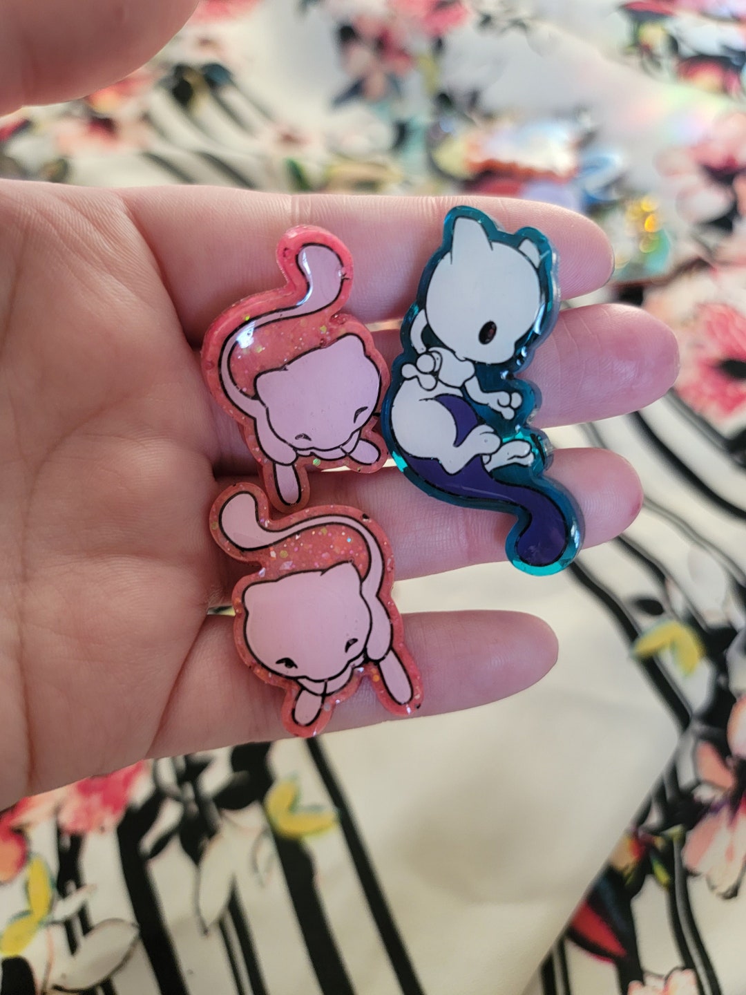 Mew or Mewtwo Pins - Etsy