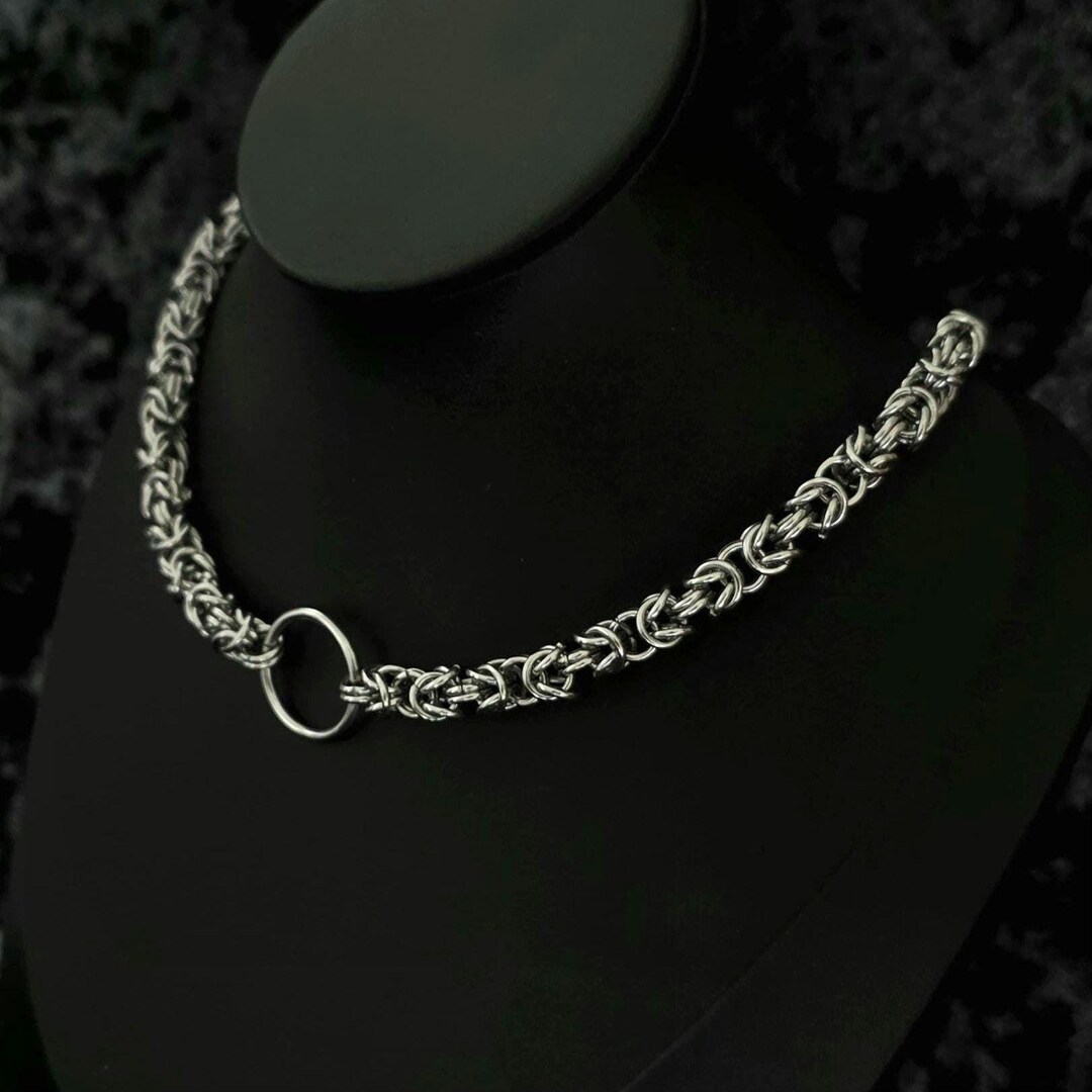 100% Handmade Gothic "iron Oath" Byzantine Chain Necklace - Stainless ...