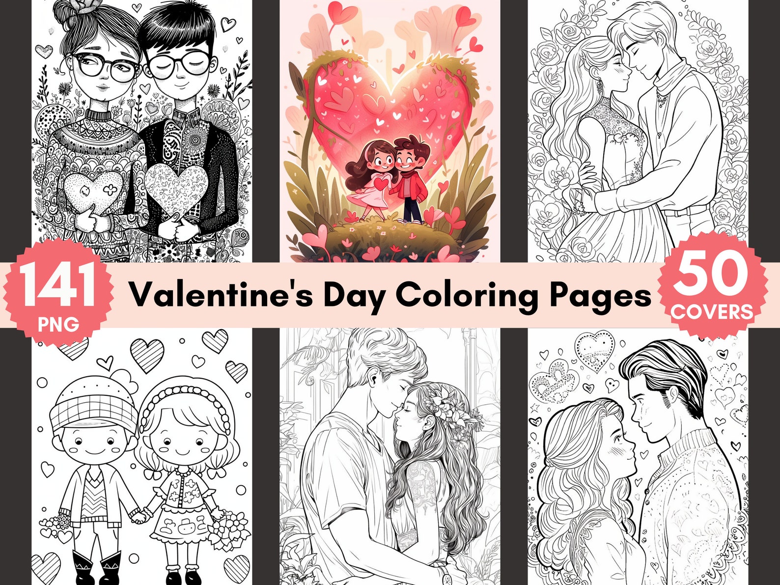 141 Valentine's Day Coloring Pages for Kids,valentine Coloring Sheets ...