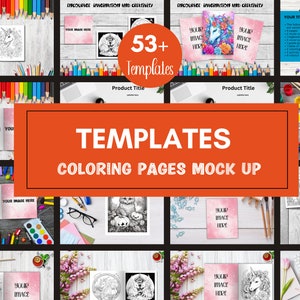 Canva Coloring Book Mock Up,coloring Book Mockup,coloring Pages Mock UP ...