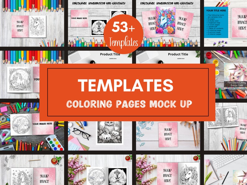 Canva Coloring Book Mock Up,coloring Book Mockup,coloring Pages Mock UP ...