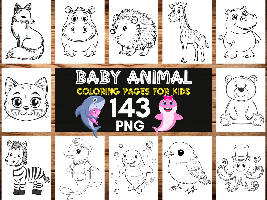 143 Adorable Baby Animal Coloring Pages for Kids,baby Animal Coloring ...