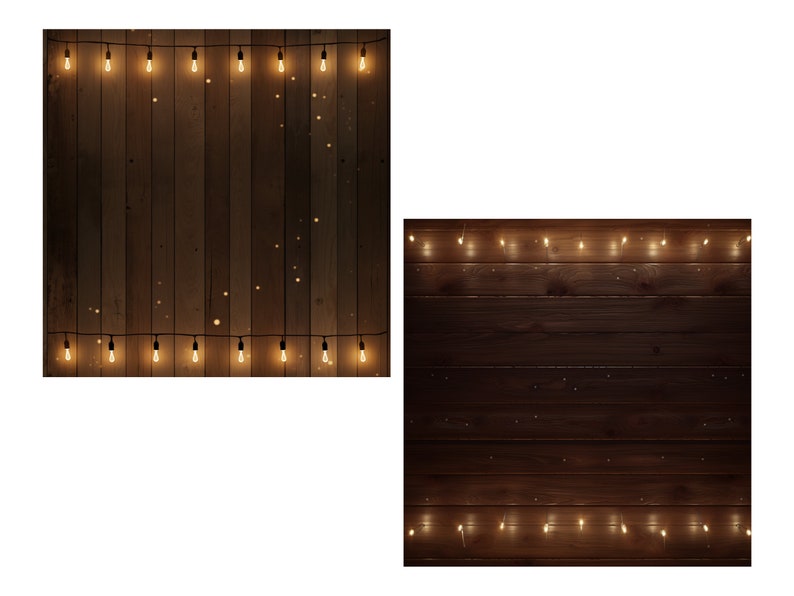 120 Rustic Fairy Lights Background Mockup,wedding Wood Digital Paper ...