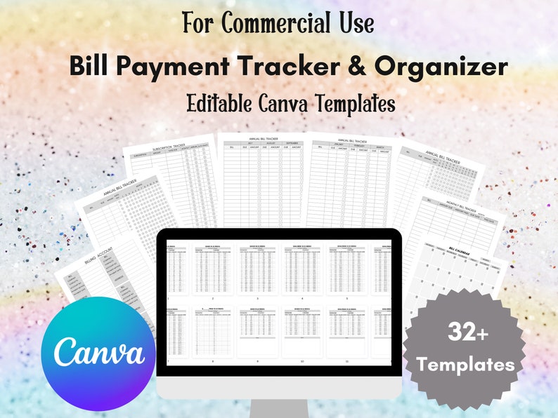 Editable Bill Payment Tracker: Canva Template Bundle (32+ Templates) - Etsy