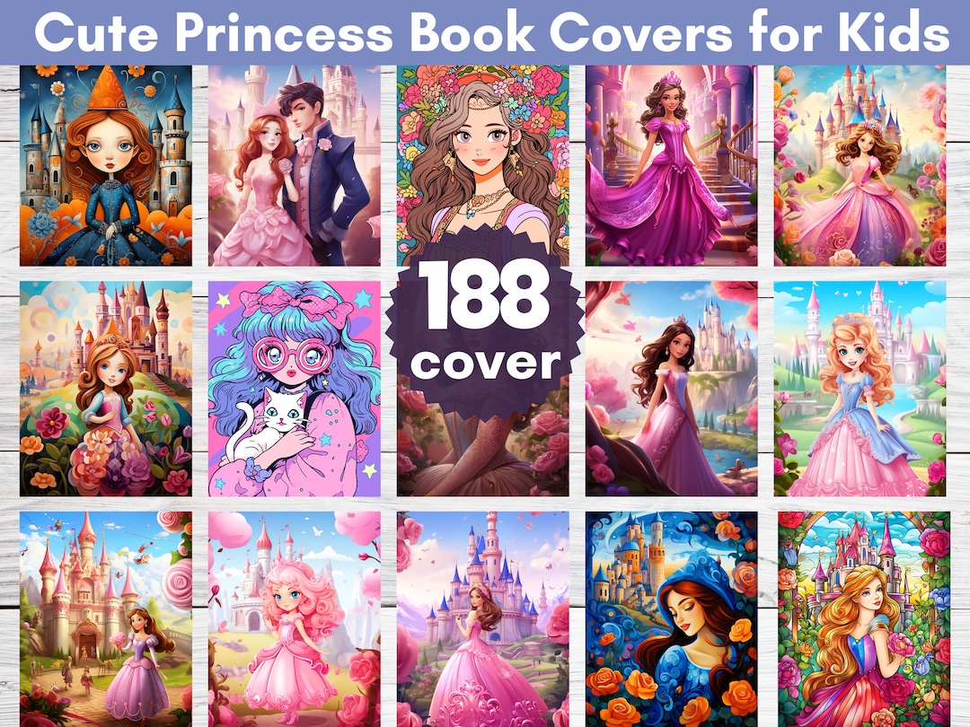 188 Cute Princess Book Covers for Kids,fantasy KDP Book Cover,digital ...