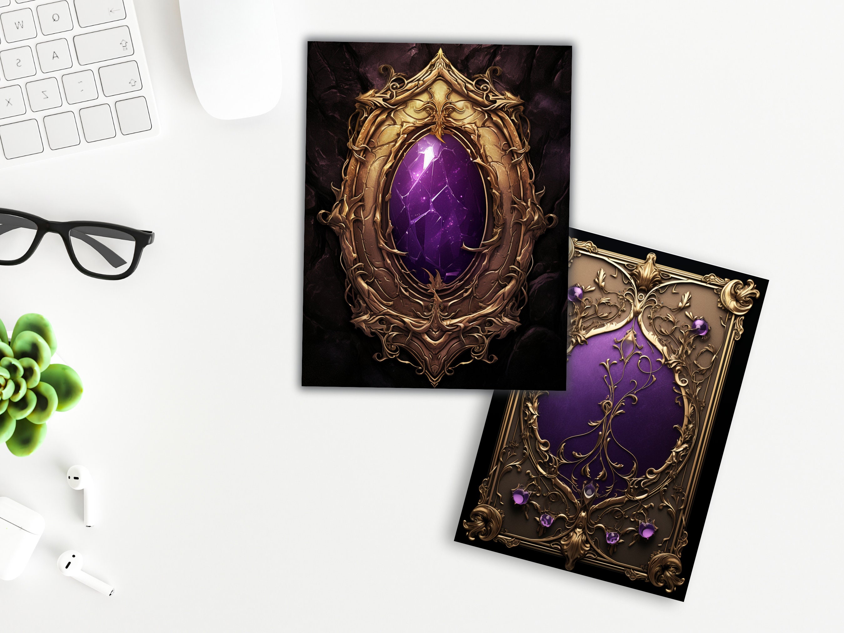 186 Gilded Purple Book Covers,printable Decorative Gilded Book Covers ...