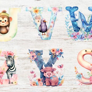 Cute Animal Alphabet Sublimation Clipart,animal Alphabet Png,education ...