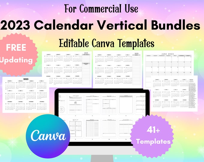 2023 Editable Printable Calendars/ Monthly Calendar/ Digital Calendar ...