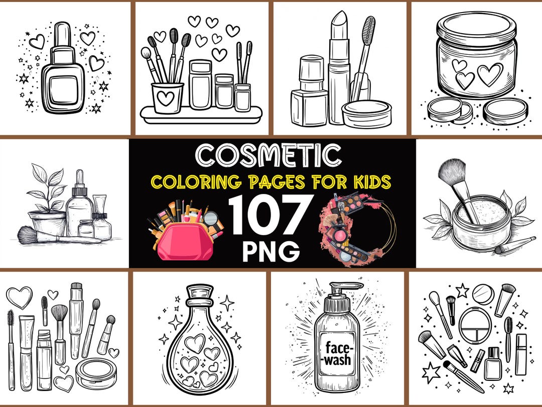 107 Cosmetic Coloring Pages for Kids,make up Coloring Pages for Kids ...