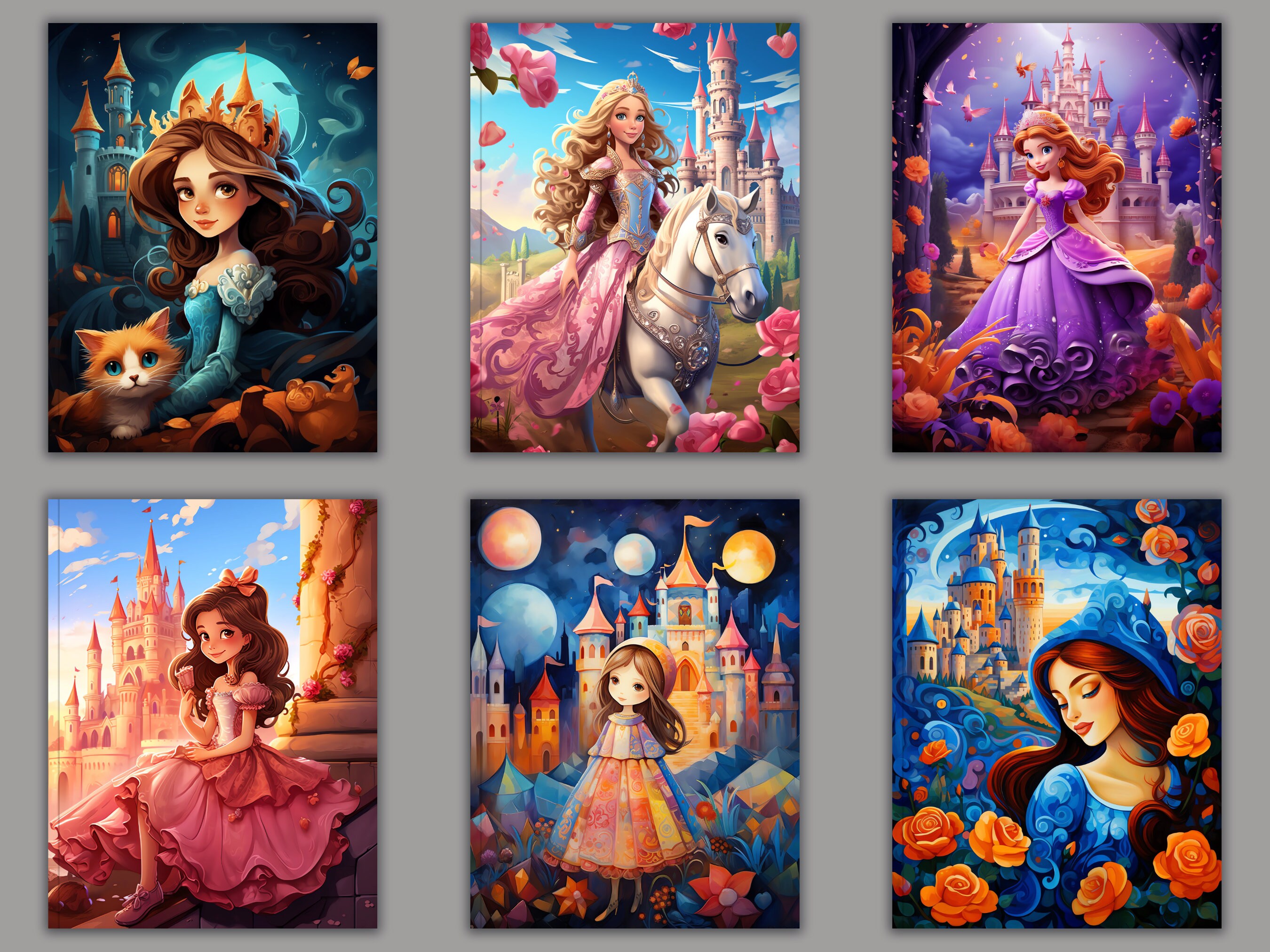 188 Cute Princess Book Covers for Kids,fantasy KDP Book Cover,digital ...