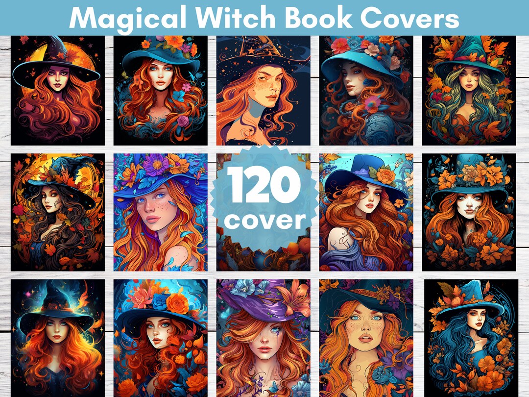 120 Magical Witch Book Covers,fantasy Books Cover,kdp Cover Template - Etsy