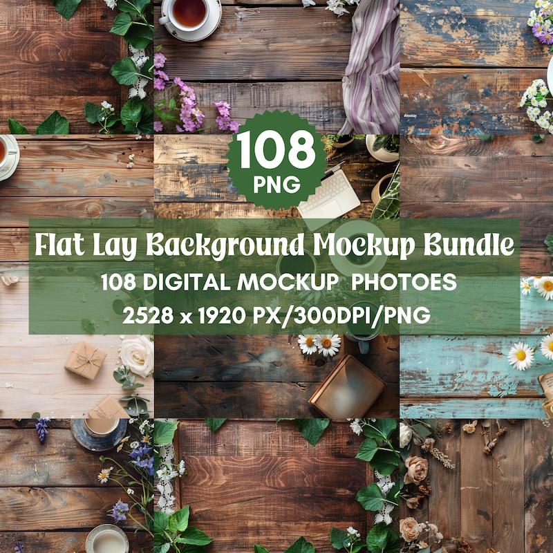 Desk Flatlay Mockup - Etsy