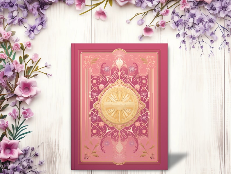 162 Gilded Pink Book Covers,printable Decorative Gilded Book Covers,kdp ...