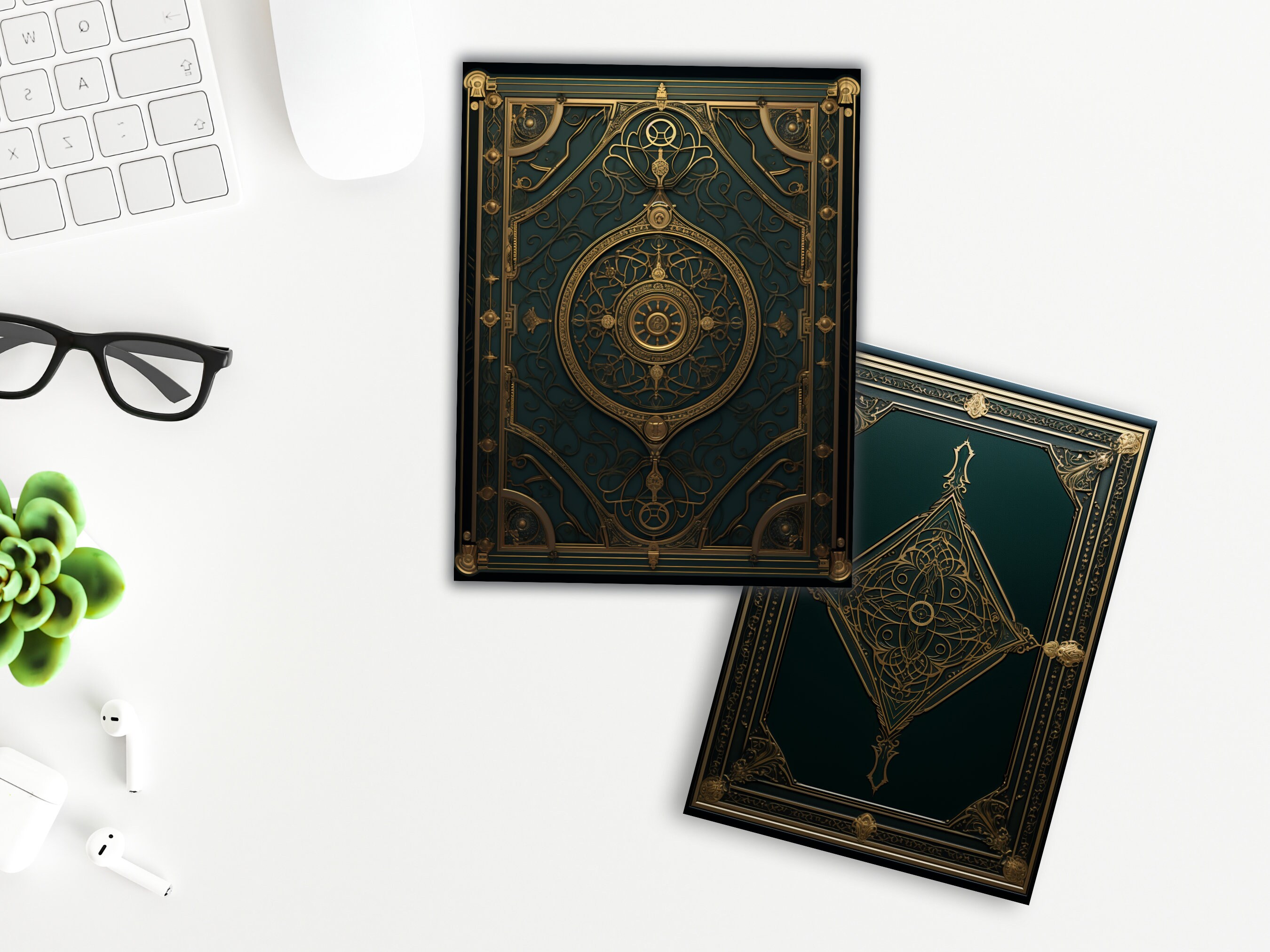 128 Ornate Gold Book Covers Digital Paper,notebook Cover Template,kdp ...