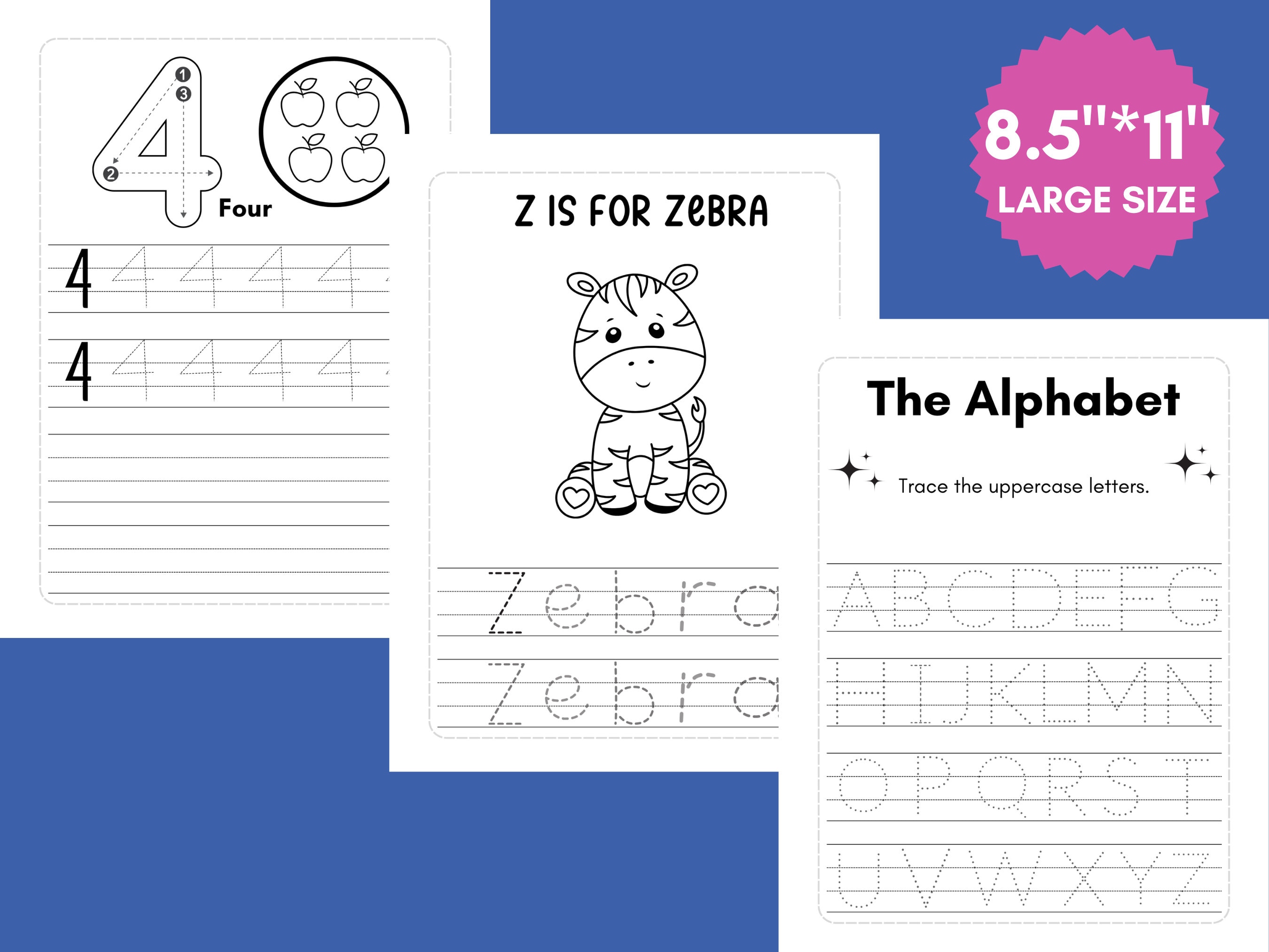 Printable Alphabet Letter Tracing Worksheet,number Tracing Worksheet ...