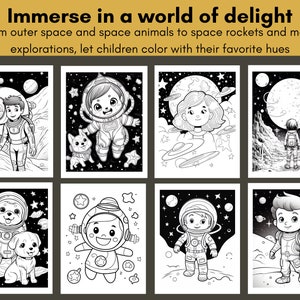 170 Outer Space Coloring Pages for Kids Planets Coloring - Etsy