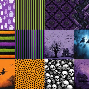 78 Halloween Digital Paper,trick or Treat Scrapbook Papers,boo ...