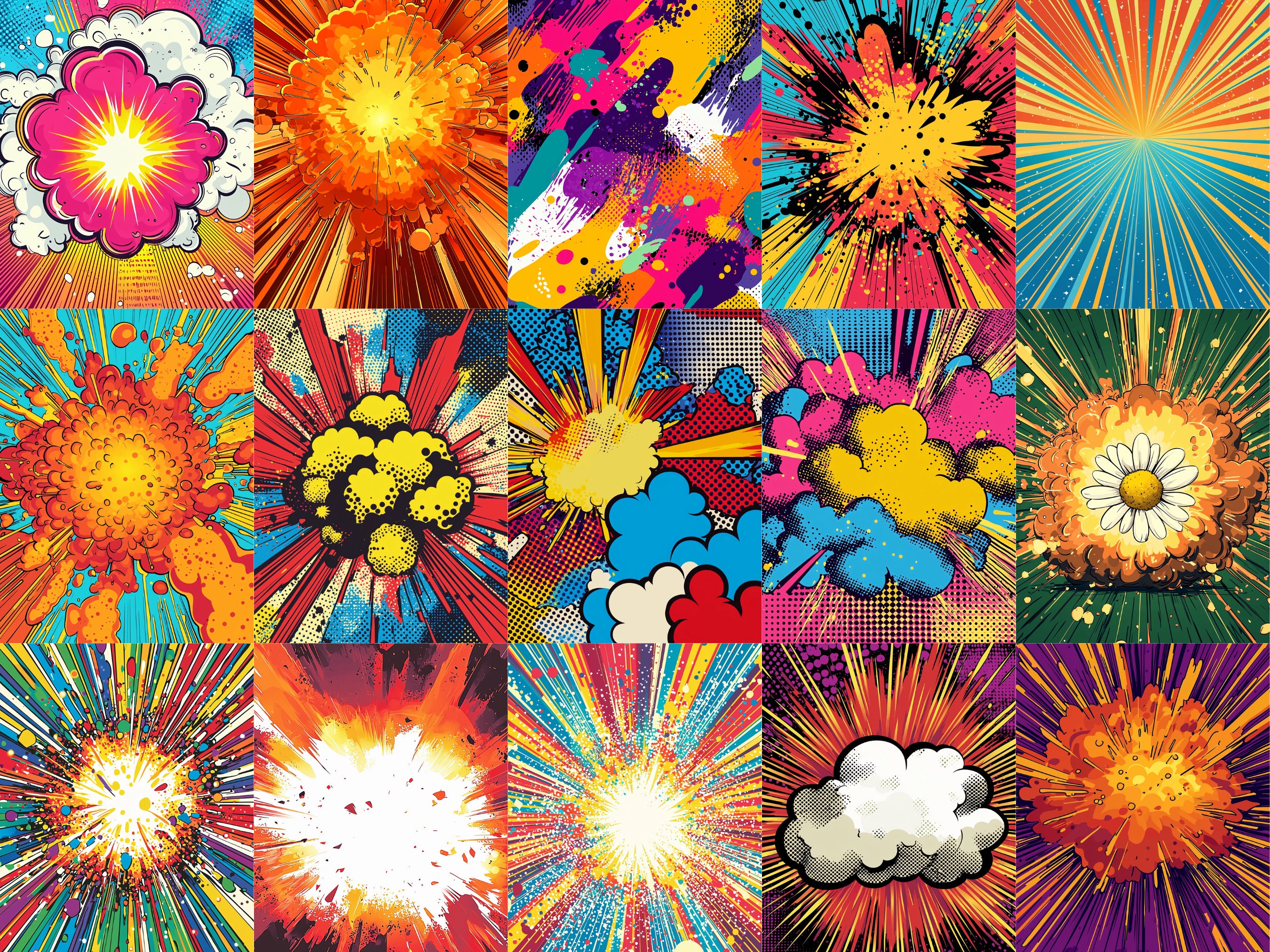 200 Comic Pop Art Backgrounds: Digital Paper Pack (PNG Files) - Etsy