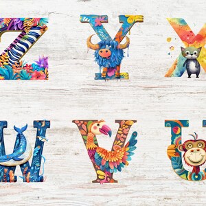 82 Animal Alphabet Sublimation Bundle,cute Animal Alphabet Png,alphabet ...