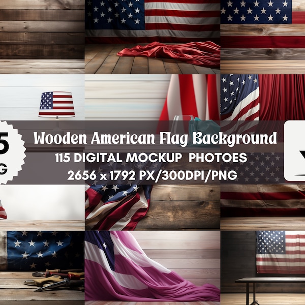 Vertical American Flag Digital Background - Etsy