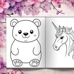Cute Baby Animal Coloring Books for Kids: Bold,easy and Adorable Baby ...