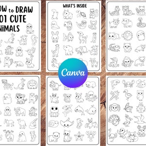 How to Draw Cute Animals for Kids:printable Worksheets,how-to-draw ...