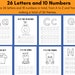 Printable Alphabet Letter Tracing Worksheet,number Tracing Worksheet ...