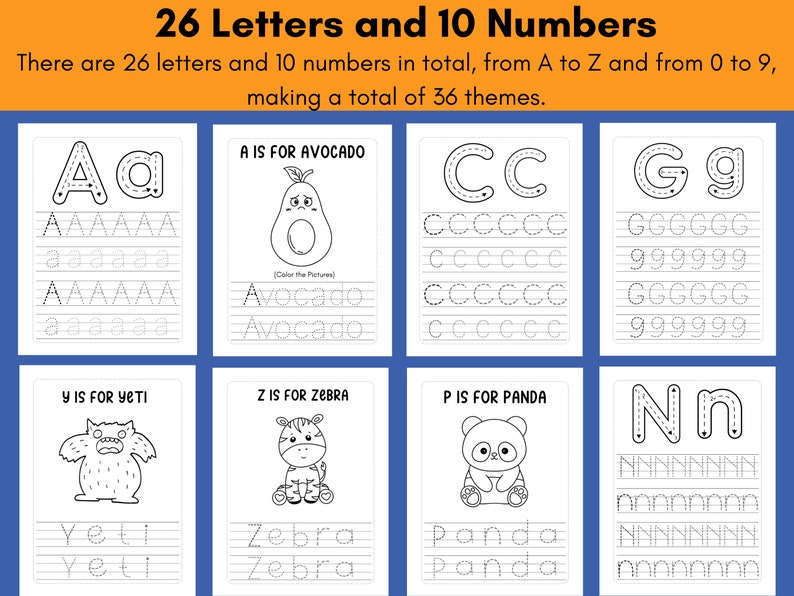 Printable Alphabet Letter Tracing Worksheet,number Tracing Worksheet ...