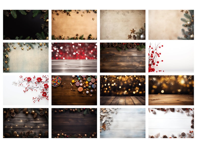 170 Christmas Background Mockup Bundle,christmas Digital Backgrounds ...