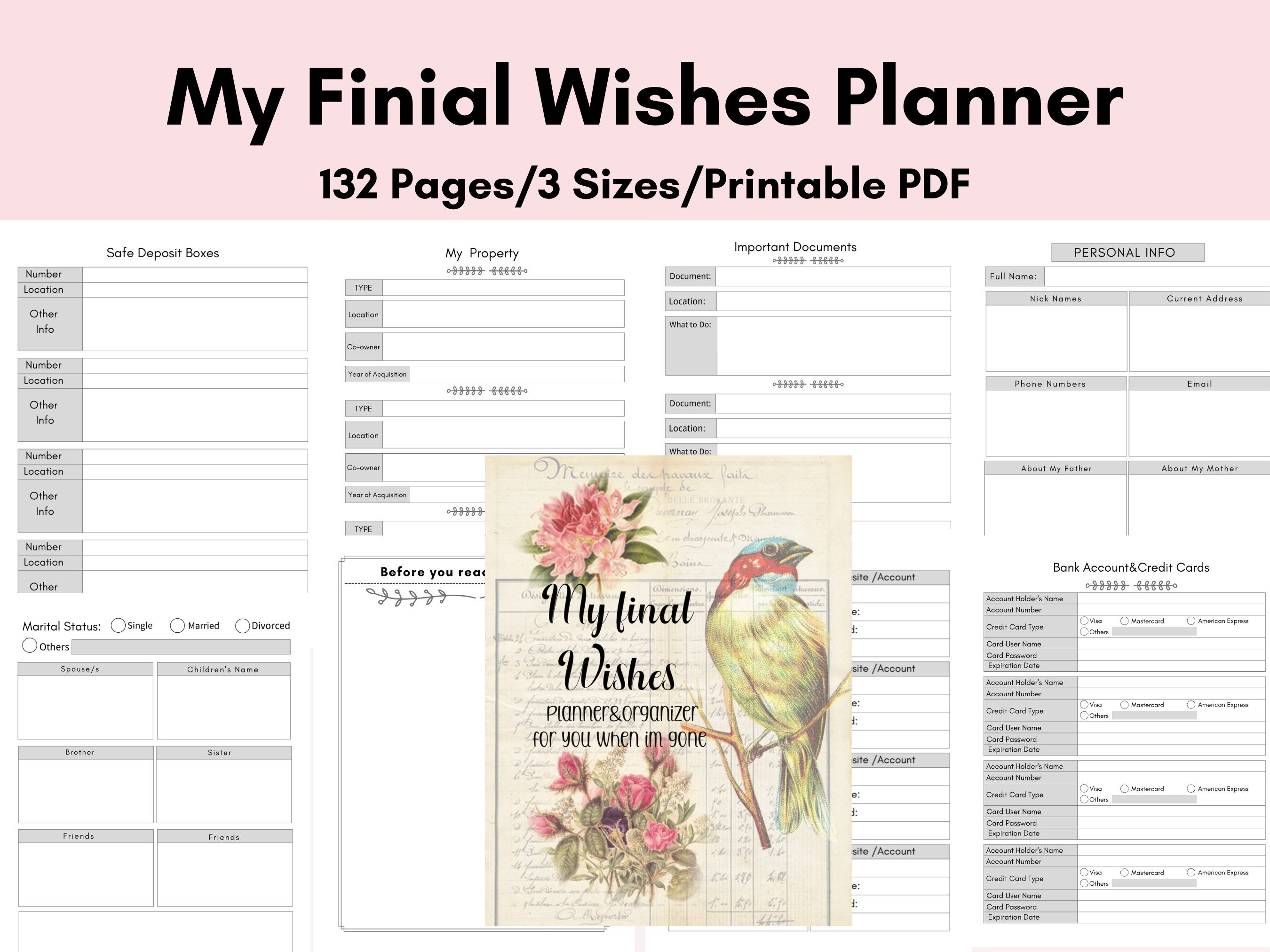 End of Life Planner Final Wishes Planner What If Emergency - Etsy