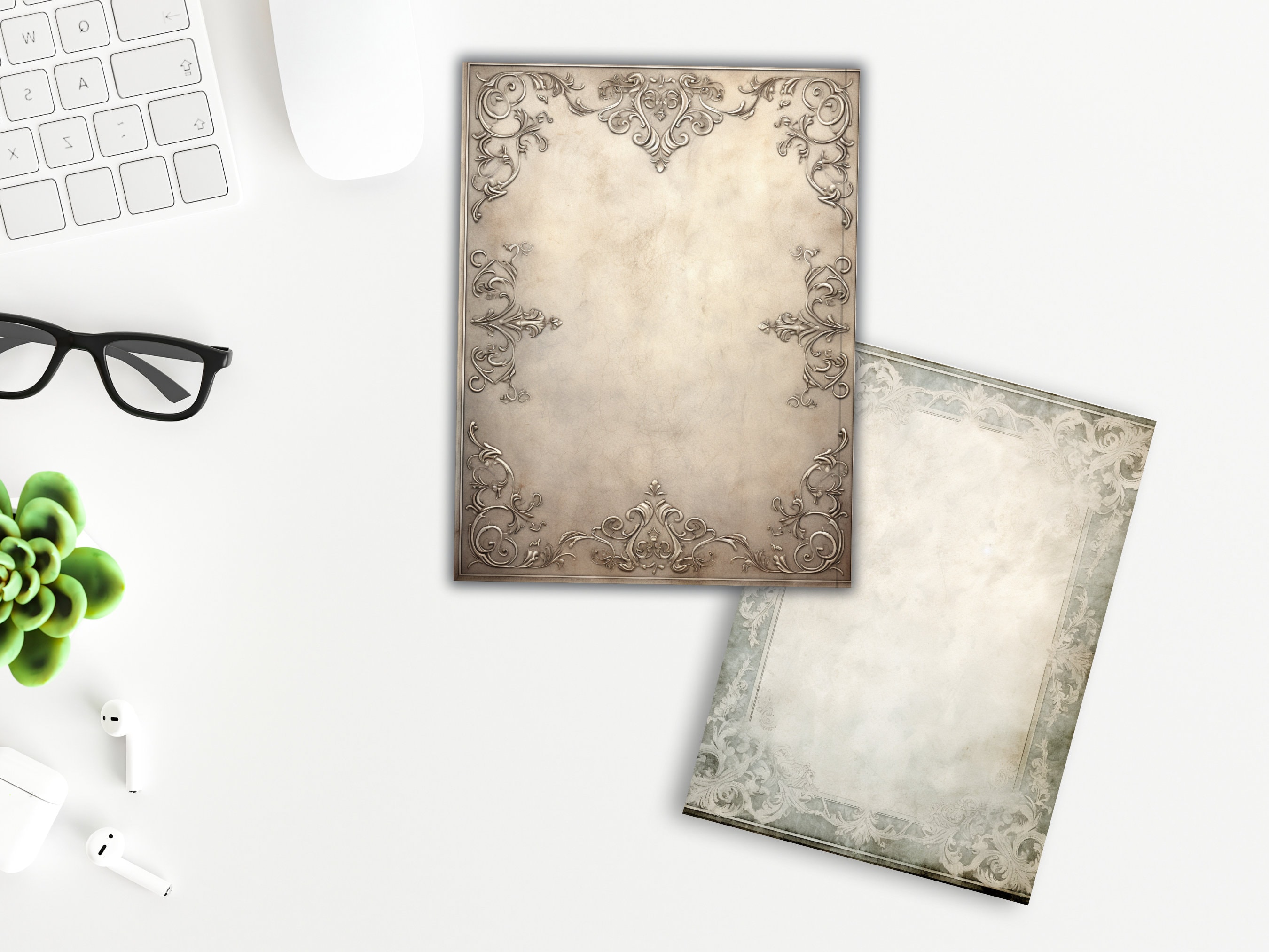 150 Gilded White Book Covers: Printable KDP Template (PNG) - Etsy