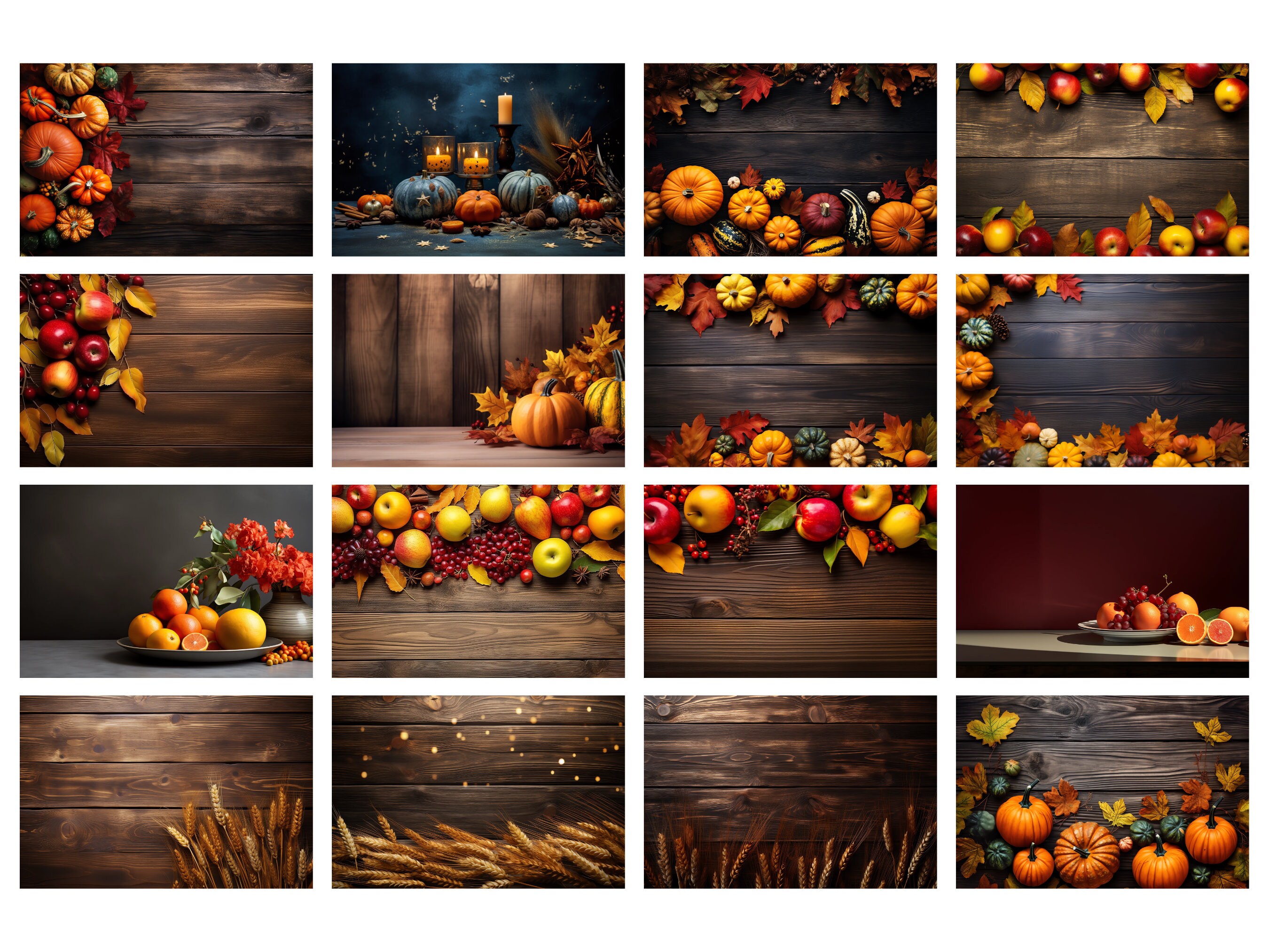 Thanksgiving Background Mockup Flat Lay,fall Product Mockup Background ...