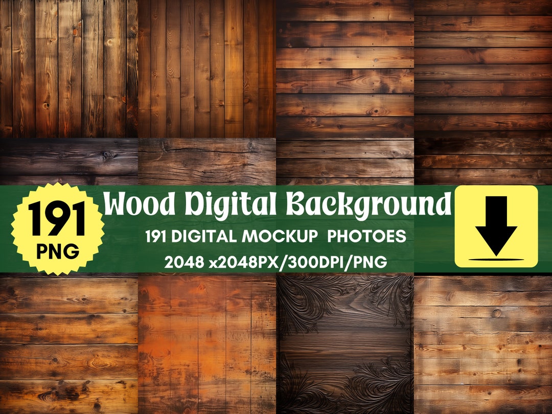 191 Rustic Wood Digital Paper,wood Backdrop, Printable Wood Digital ...