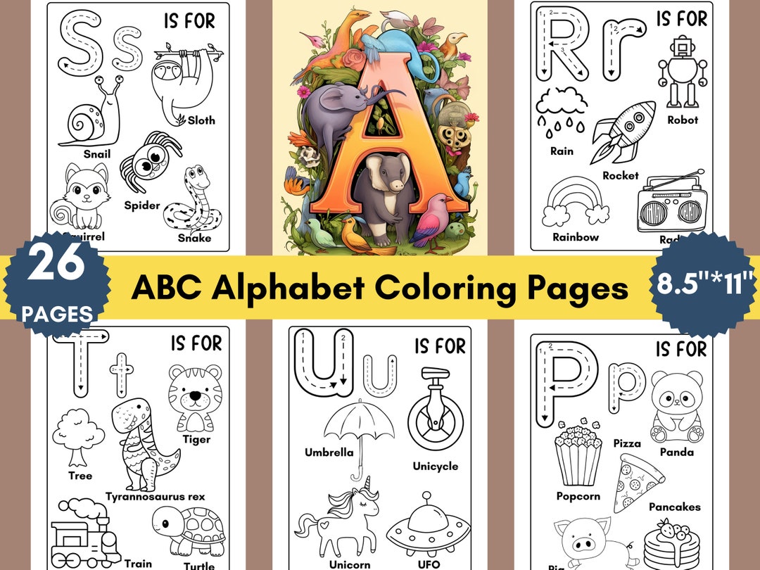 26 Cute Printable Alphabet Coloring Pages,abc Alphabet Coloring Pages ...