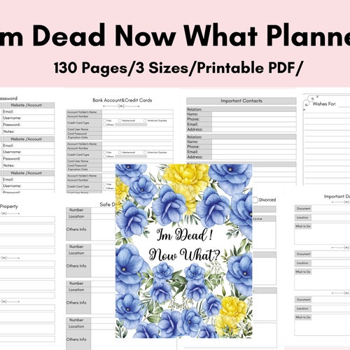 End of Life Planner Final Wishes Planner Printable Legacy - Etsy