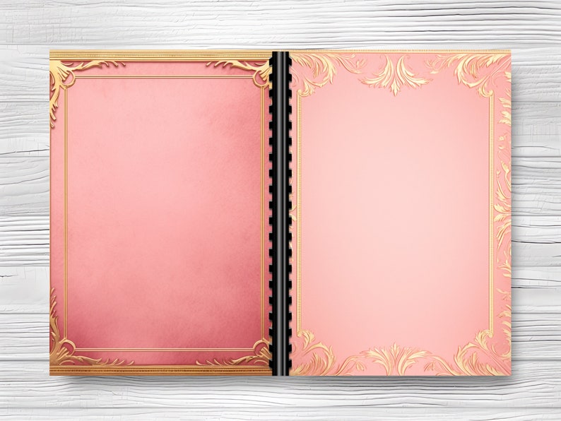 162 Gilded Pink Book Covers,printable Decorative Gilded Book Covers,kdp ...
