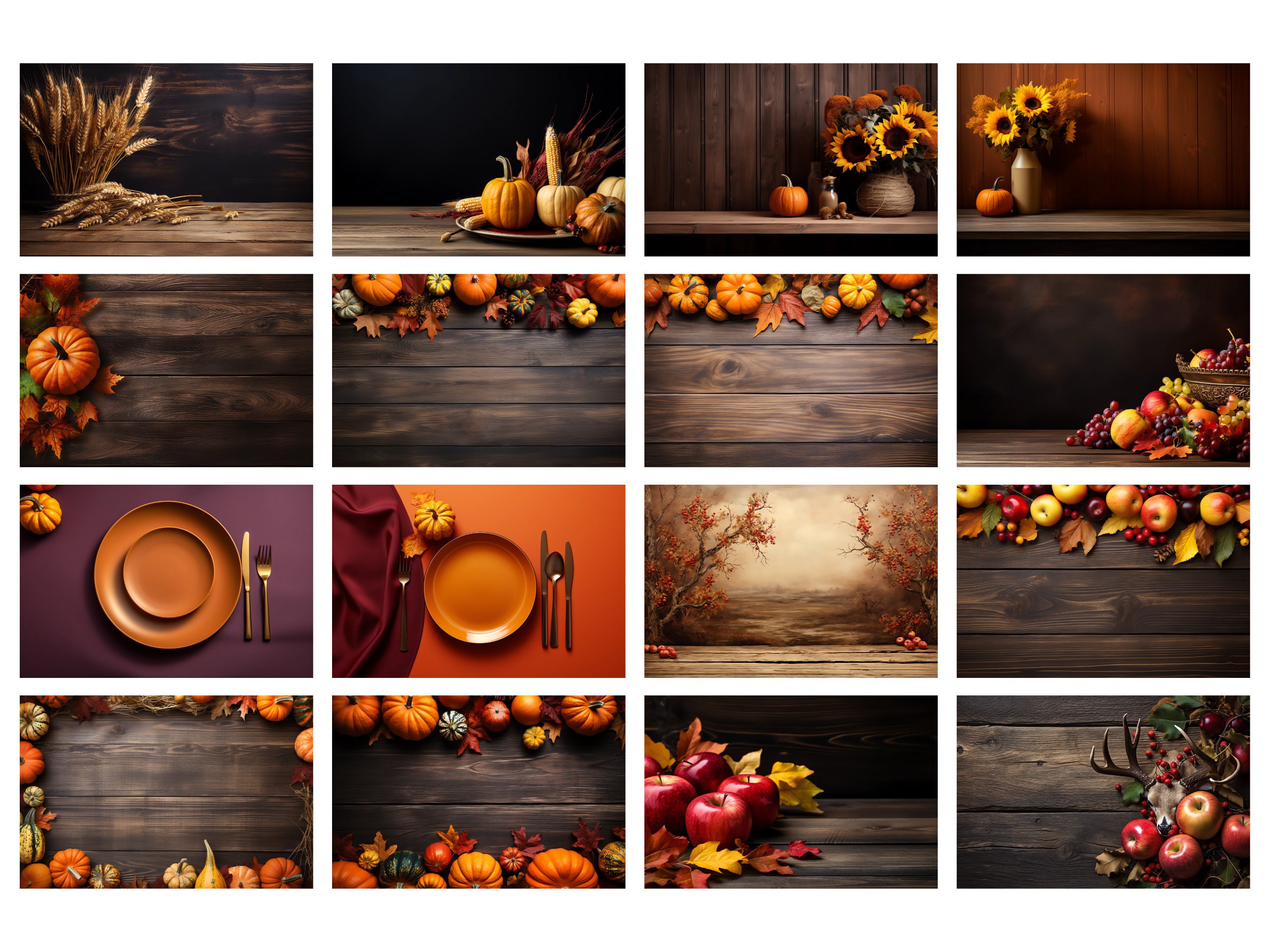 Thanksgiving Background Mockup Flat Lay,fall Product Mockup Background ...