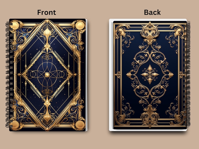 128 Ornate Gold Book Covers Digital Paper,notebook Cover Template,kdp ...