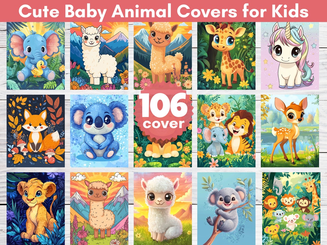 106 Cute Baby Animal Book Covers for Kids,animal Book Cover Designs ...