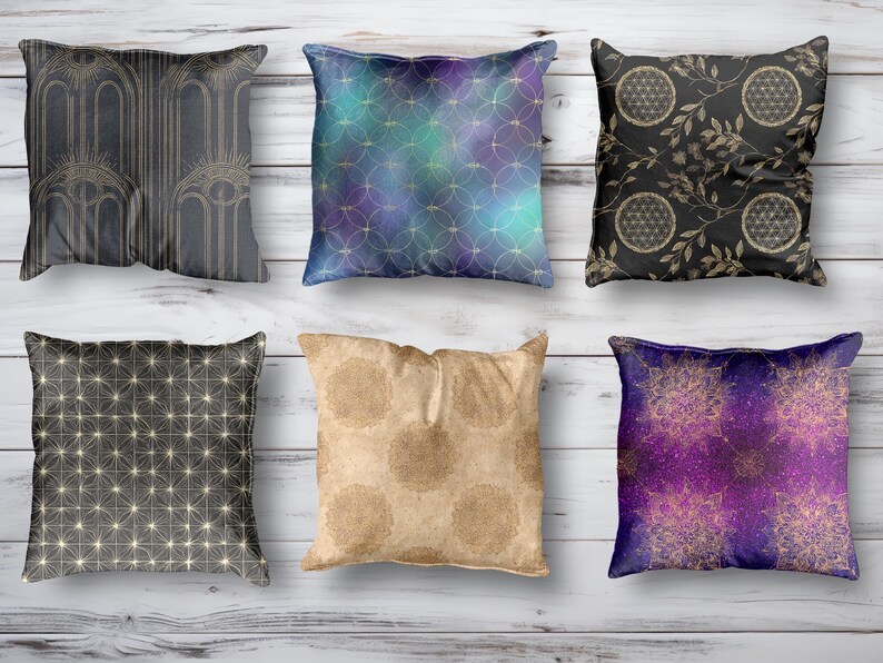 66 Gold Foil Sacred Geometry Digital Paper:seamless Patterns, 300 DPI ...
