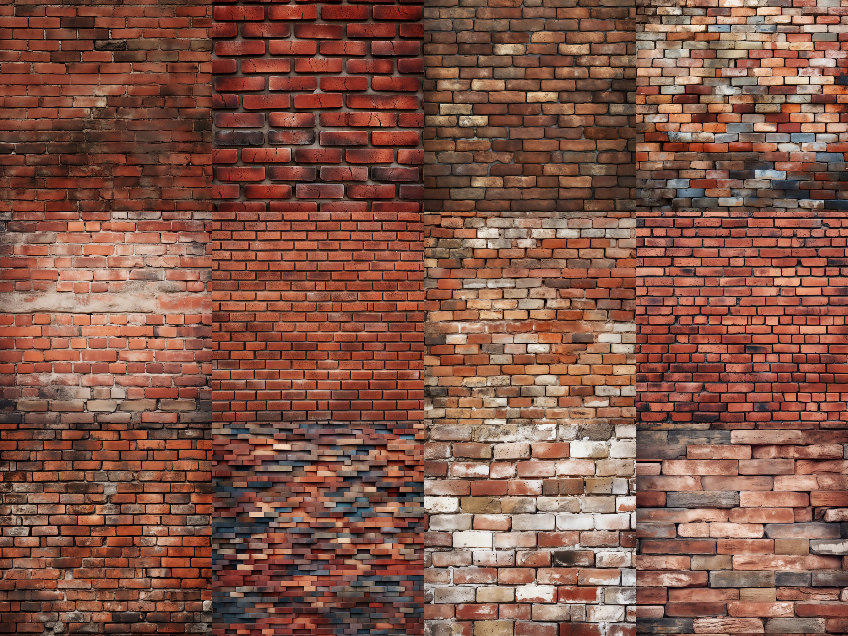 106 Brick Wall Textures Digital Paper, Brick Texture Digital Scrapbook ...