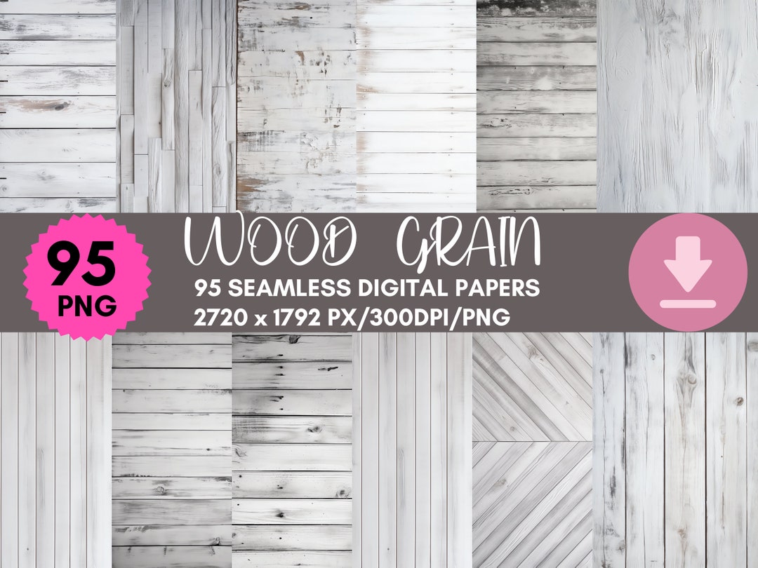 Wood Grain Seamless Patterns,wood Digital Scrapbook Paper,wood Grain ...