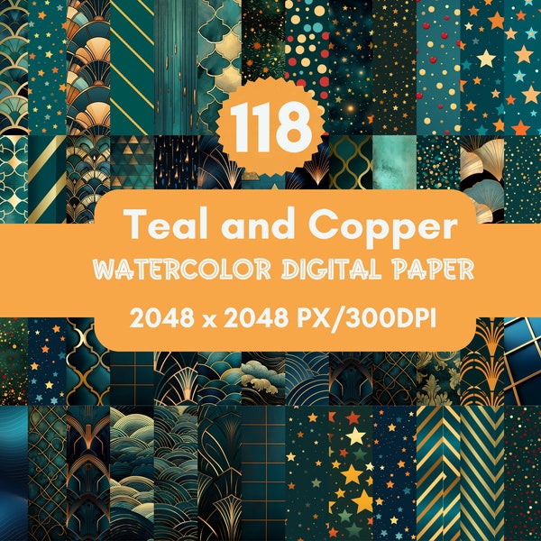 Teal and Copper - Etsy