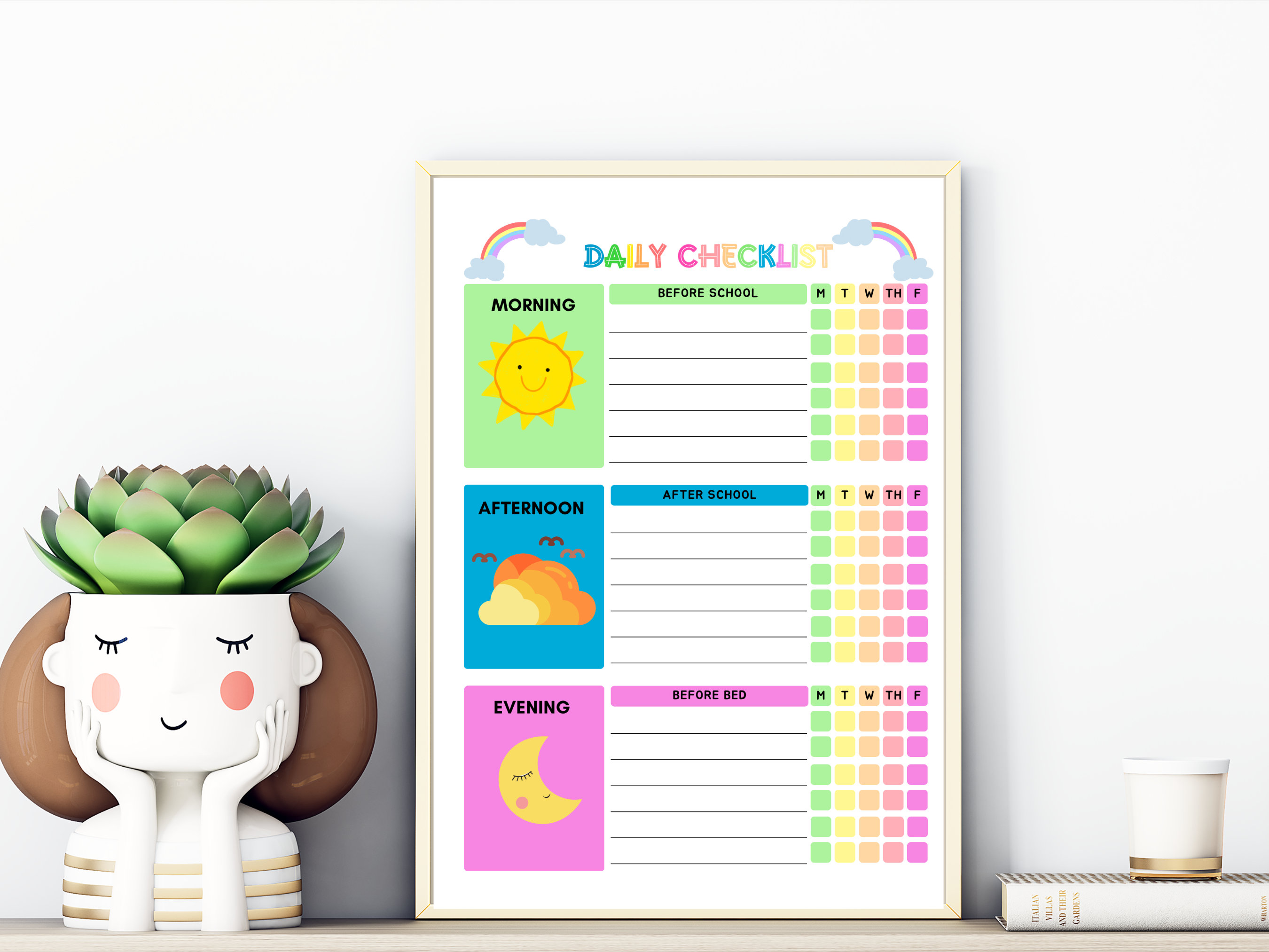 Printable Kids Daily Checklistdaily Schedule Checklist for - Etsy