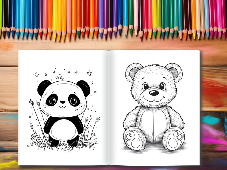 Cute Panda Coloring Book for Kids Ages 4-8: Fun Animal Theme Coloring ...