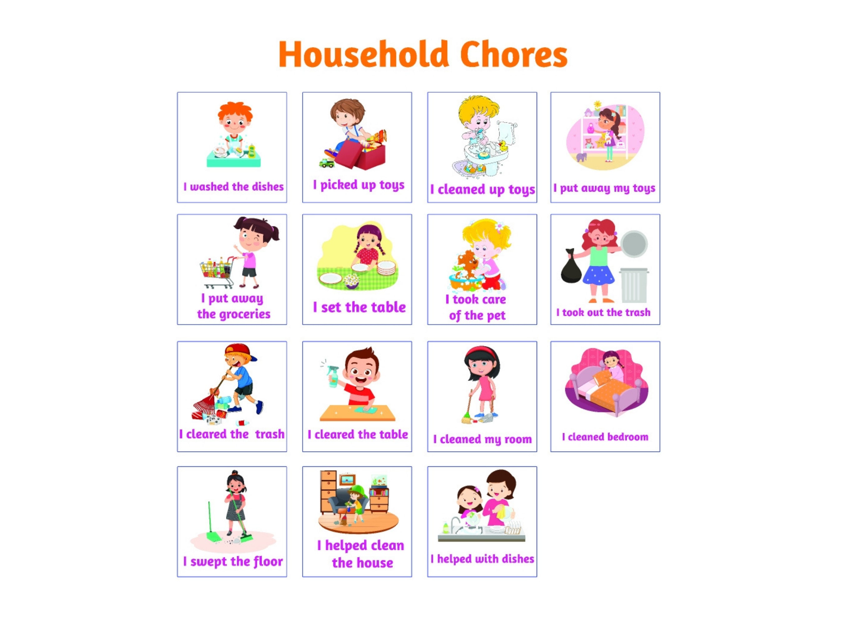 Editable Kids Daily Routine Cards,chore Chart for Kids, Daily Rhythm ...
