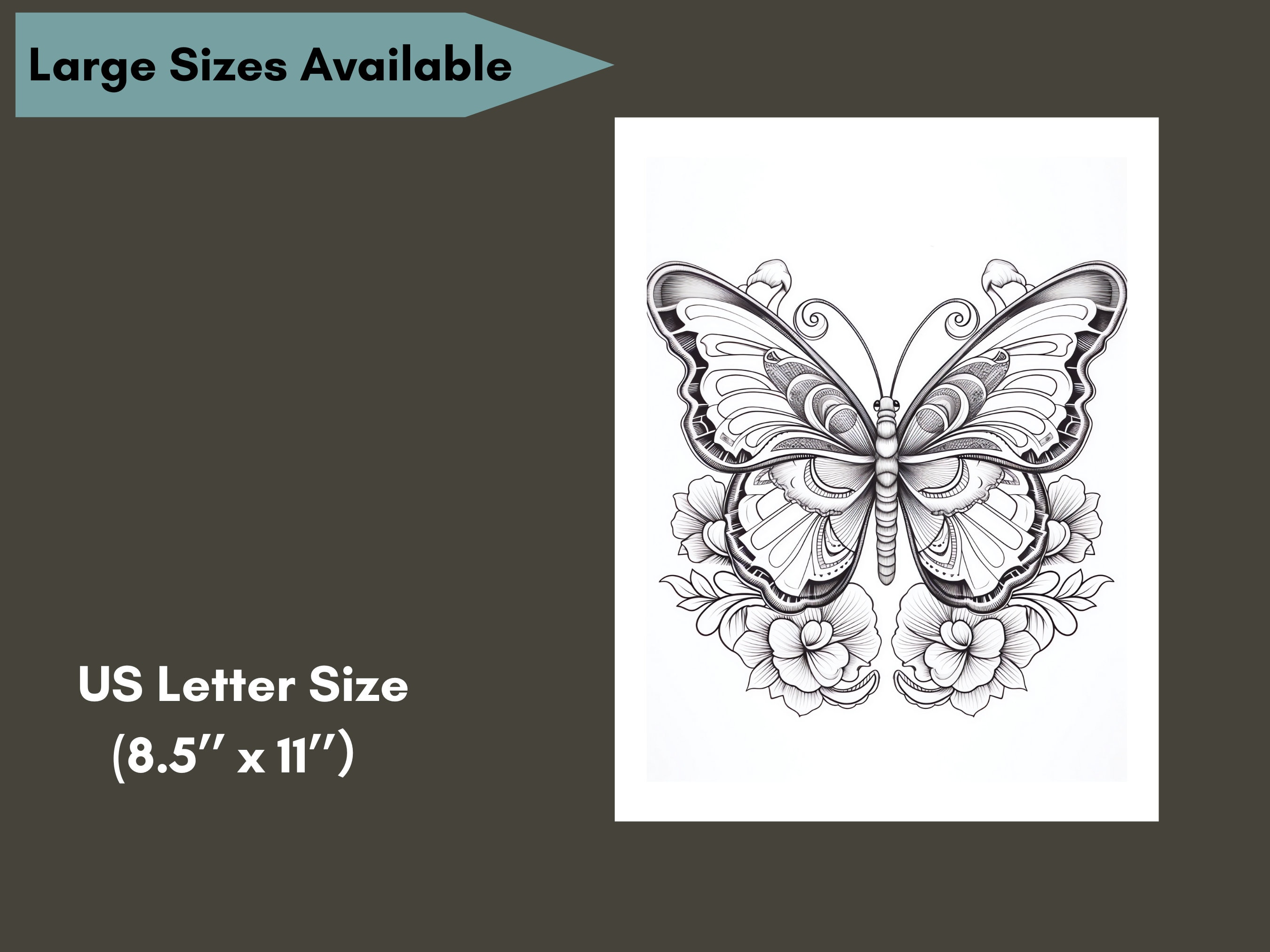 Magical Flowers and Butterfly Coloring Book for Adult:enchanted ...