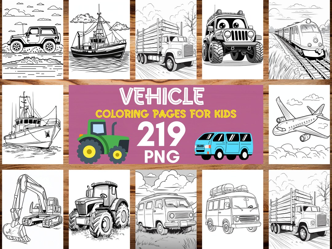 219 Vehicle Coloring Pages for Kids,toddlers,preschoolers,transport ...