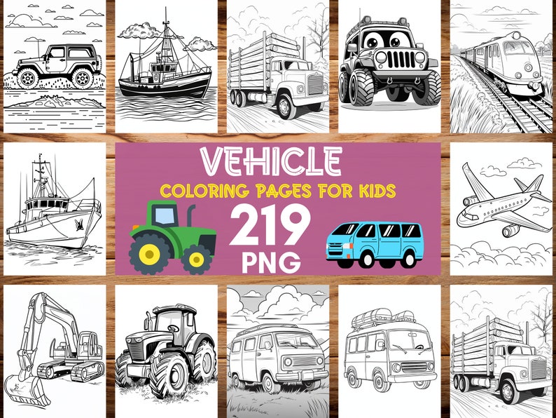 219 Vehicle Coloring Pages for Kids,toddlers,preschoolers,transport ...